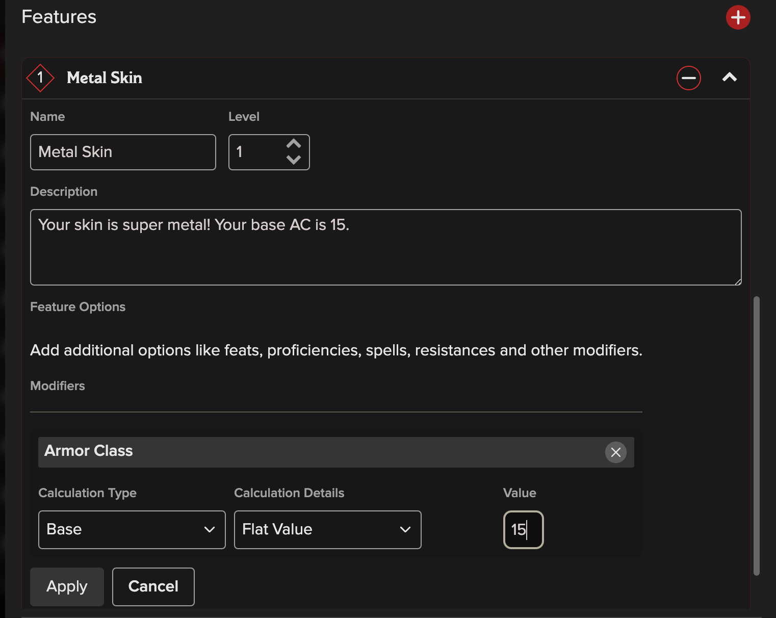 Comment utiliser le générateur de modificateurs (D&D 2024) – Centre d'aide Roll20