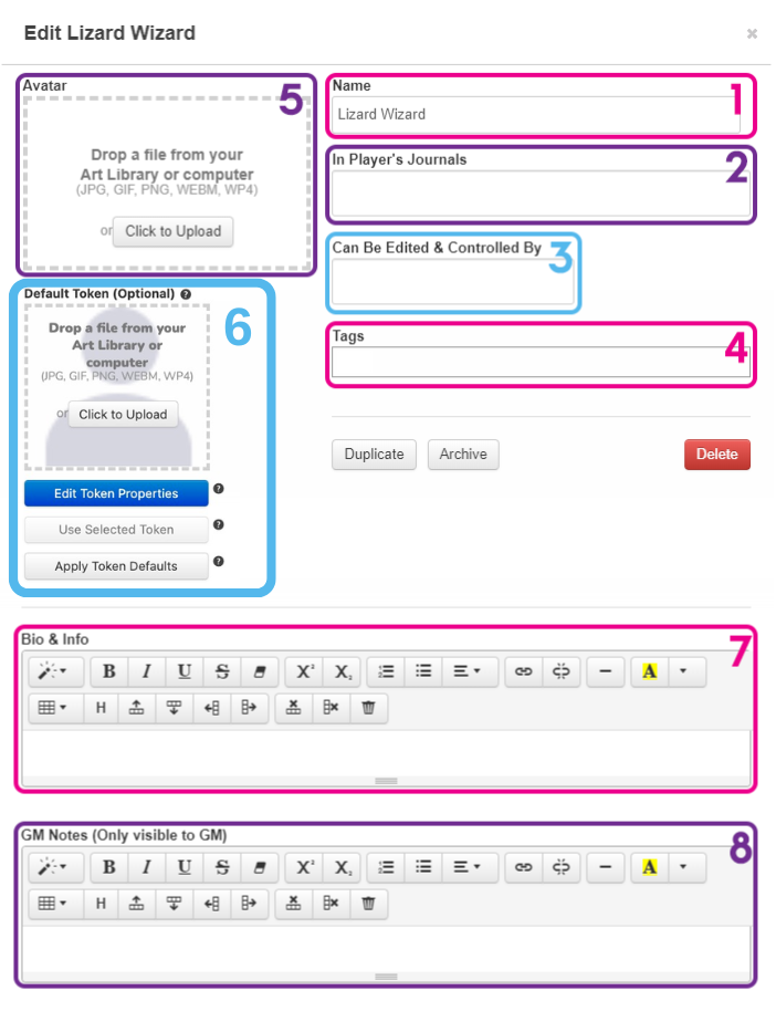 How To Create A Character Roll20 Help Center